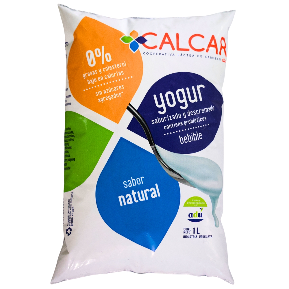 Yogur Bebible 0% Sabor Natural Calcar – Mundo Lácteo